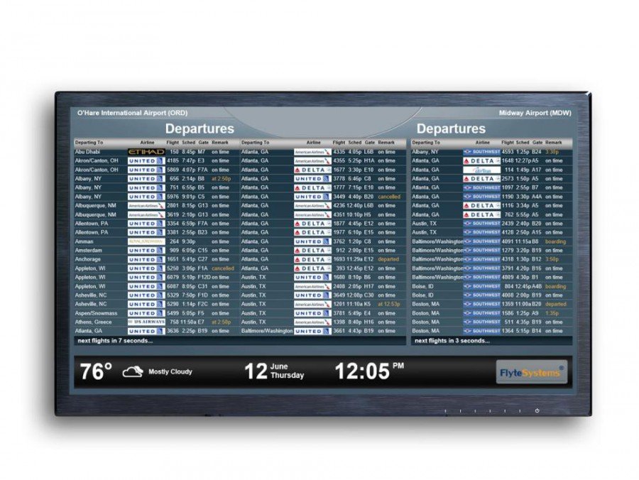 Flight Information Display Systems: Neuer Branchentrend – FIDS-Screens ...