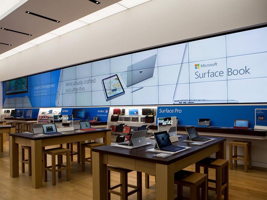 Digital Signage im Handel: Microsoft eröffnet ersten Flagship Store ...