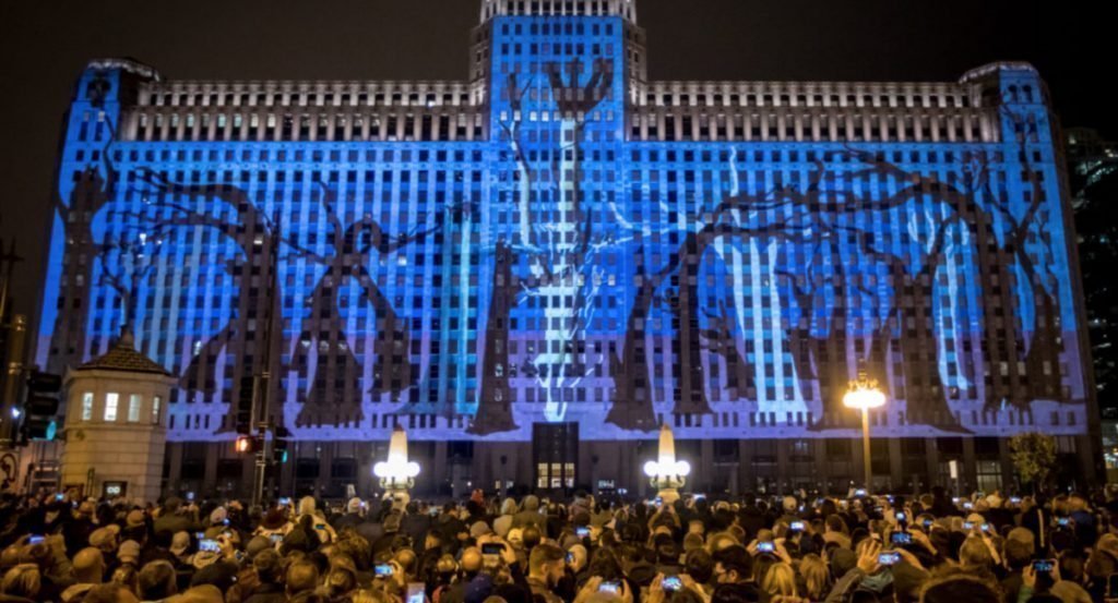 Chicago Projection Mapping: Weltweit größtes stationäres Projection ...