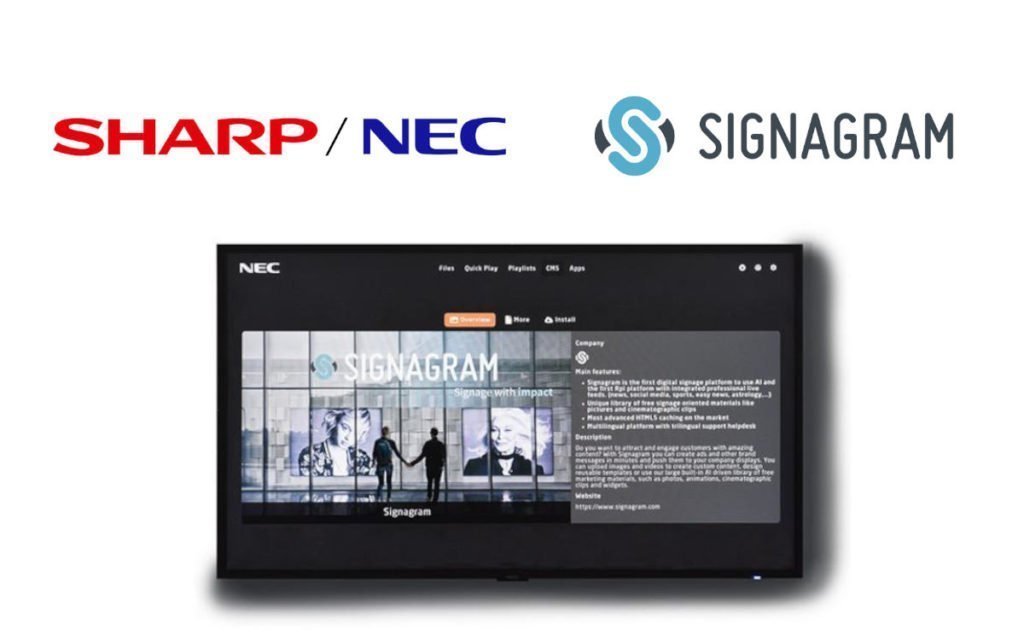 Sharp/NEC & Signagram: Content mit wenigen Klicks | invidis
