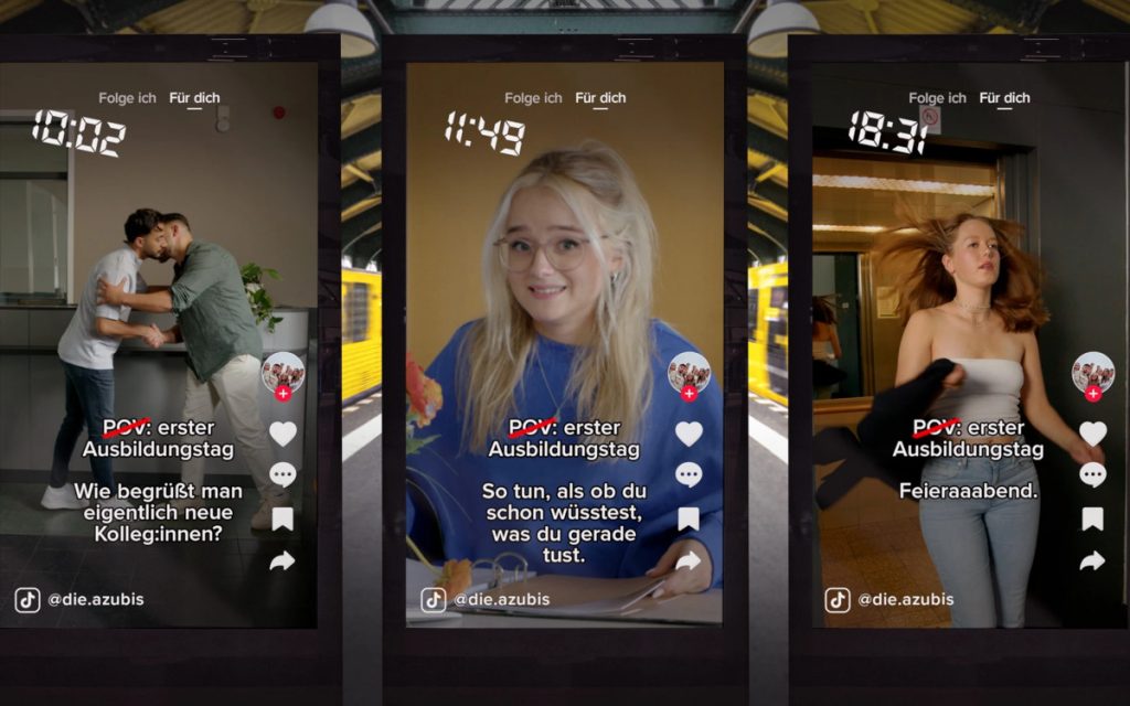 Kampagne: Kombi von Tiktok und DooH erreicht Azubis | invidis