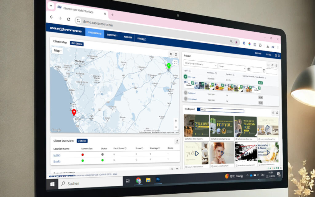 Software-Update: Easescreen mit neuer CMS-Version | invidis